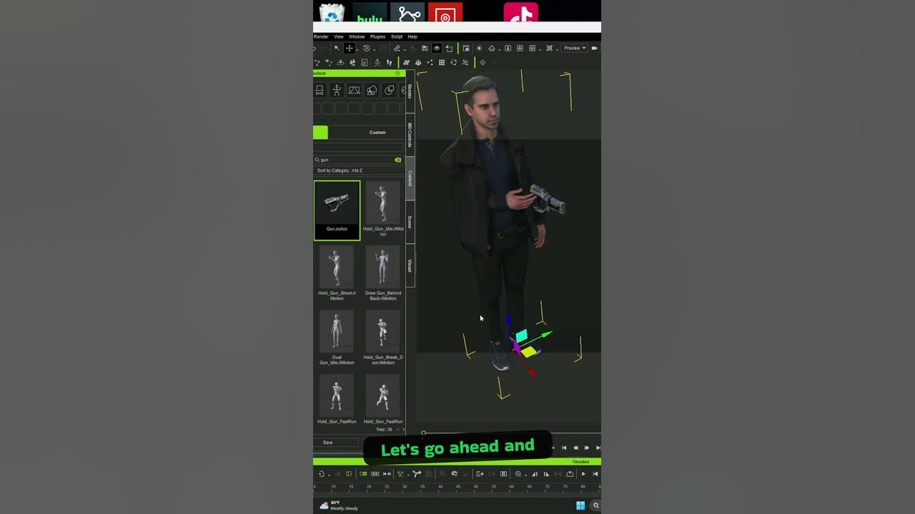 How to make a 3D character hold an object in ICLONE 8 - YouTube