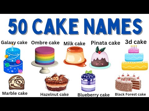 Cakes Name with pictures in English | Name of cakes # learning #viral ...