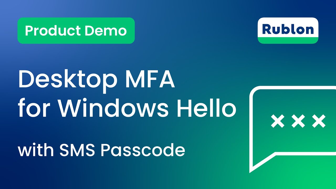 Multi-Factor Authentication (MFA) via SMS Passcode - Rublon
