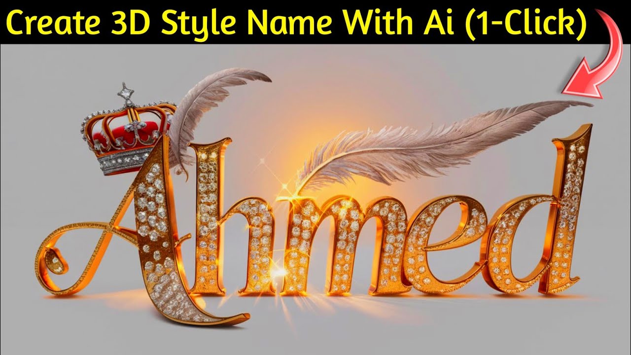 How To Create 3D Ai Name Image || Create 3D Ai Image With Name ...