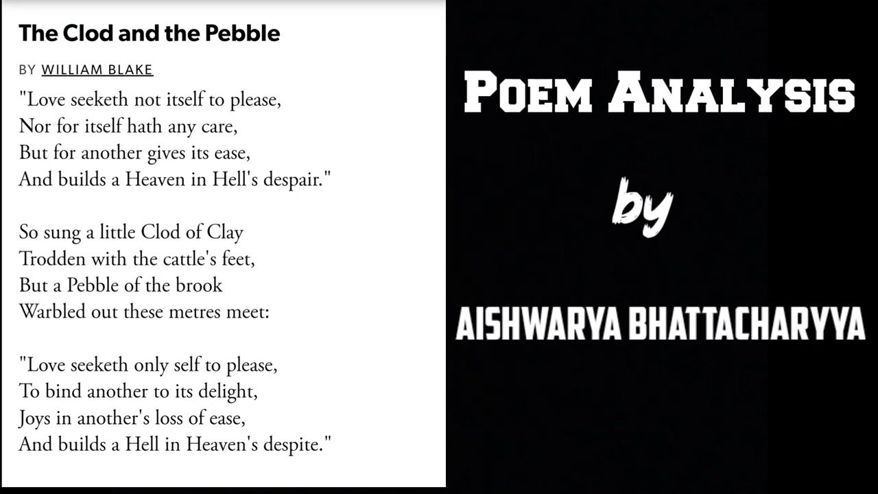 The Clod and the Pebble | Poem Analysis | - YouTube