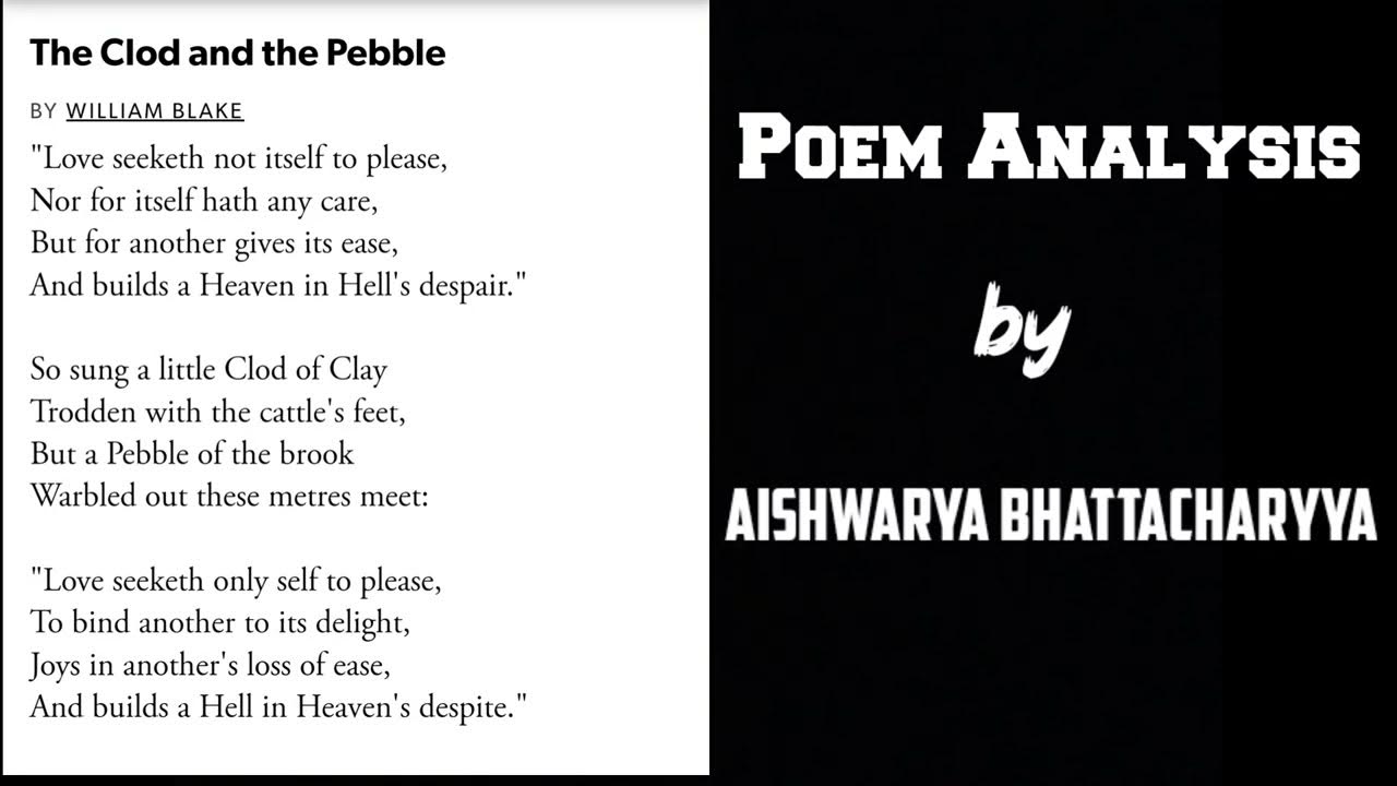 The Clod and the Pebble | Poem Analysis | - YouTube