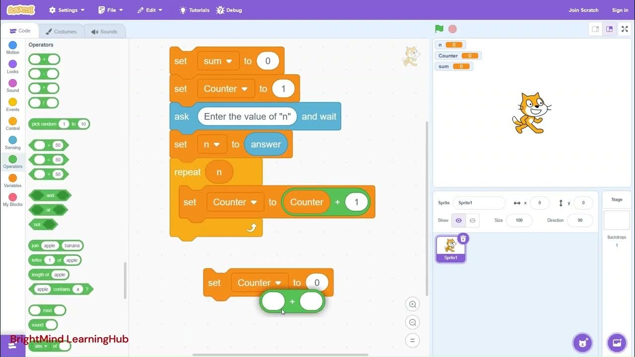 How to Find the Sum of Numbers from 1 to N in Scratch | Easy Scratch Tutorial - YouTube