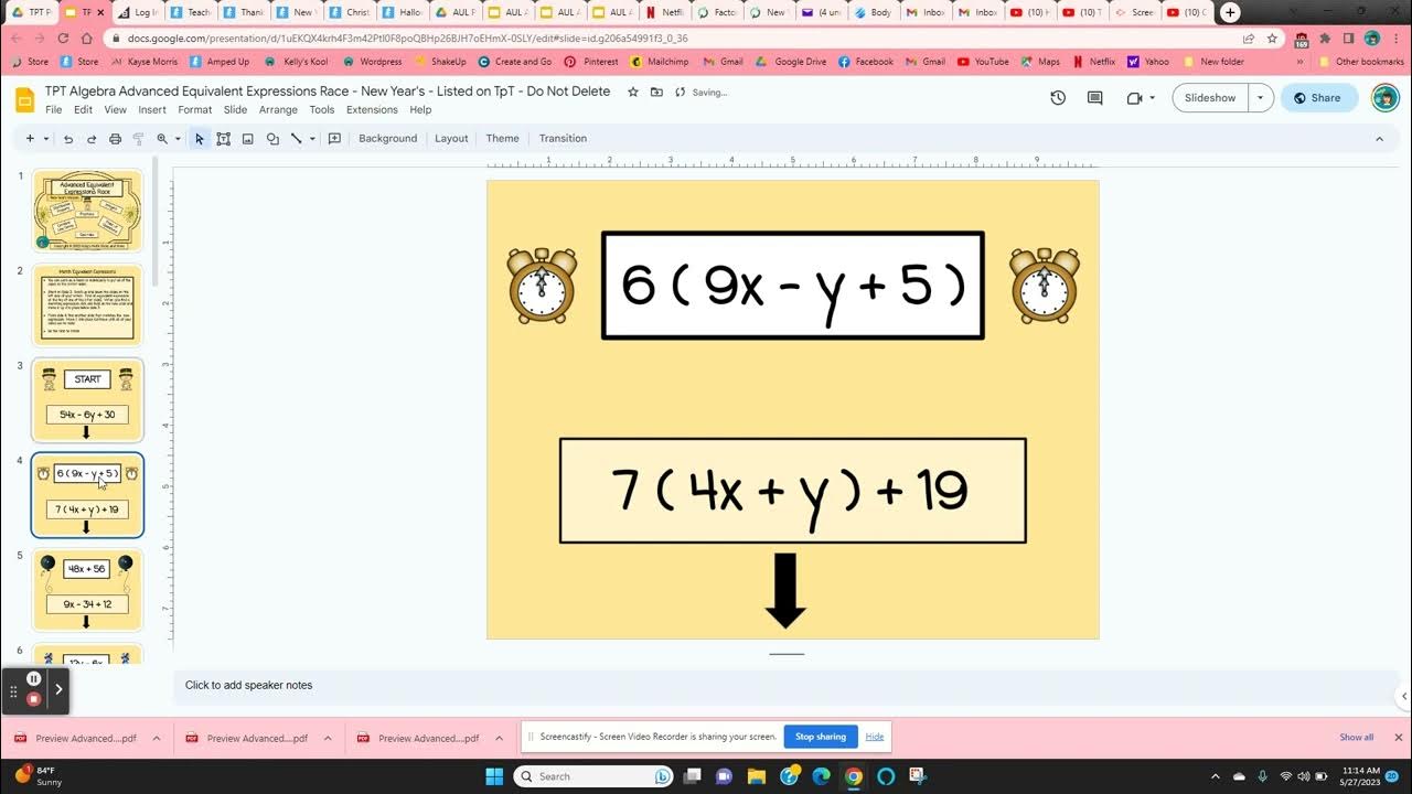 New Year's Advanced Equivalent Expressions Race - YouTube