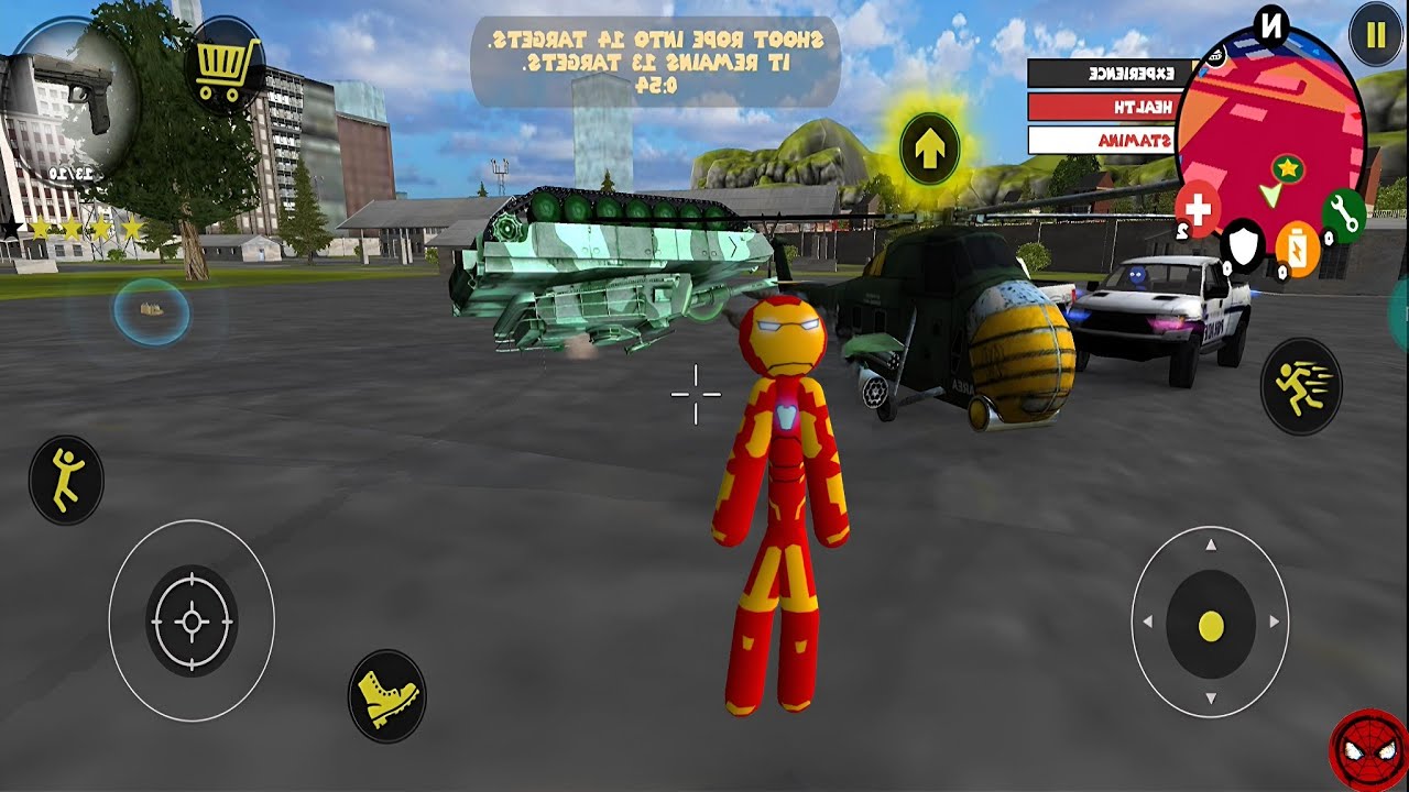 Iron Stickman Rope Hero Vegas City Simulator #1 Android Gameplay - YouTube