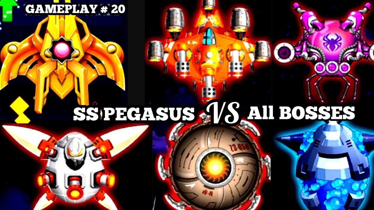 Space Shooter Galaxy Attack - SS Pegasus vs All Bosses Gameplay # 20 ...