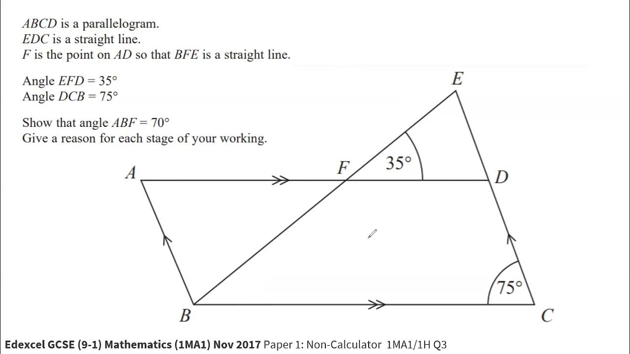 Angles in parallel lines GCSE Maths question - YouTube