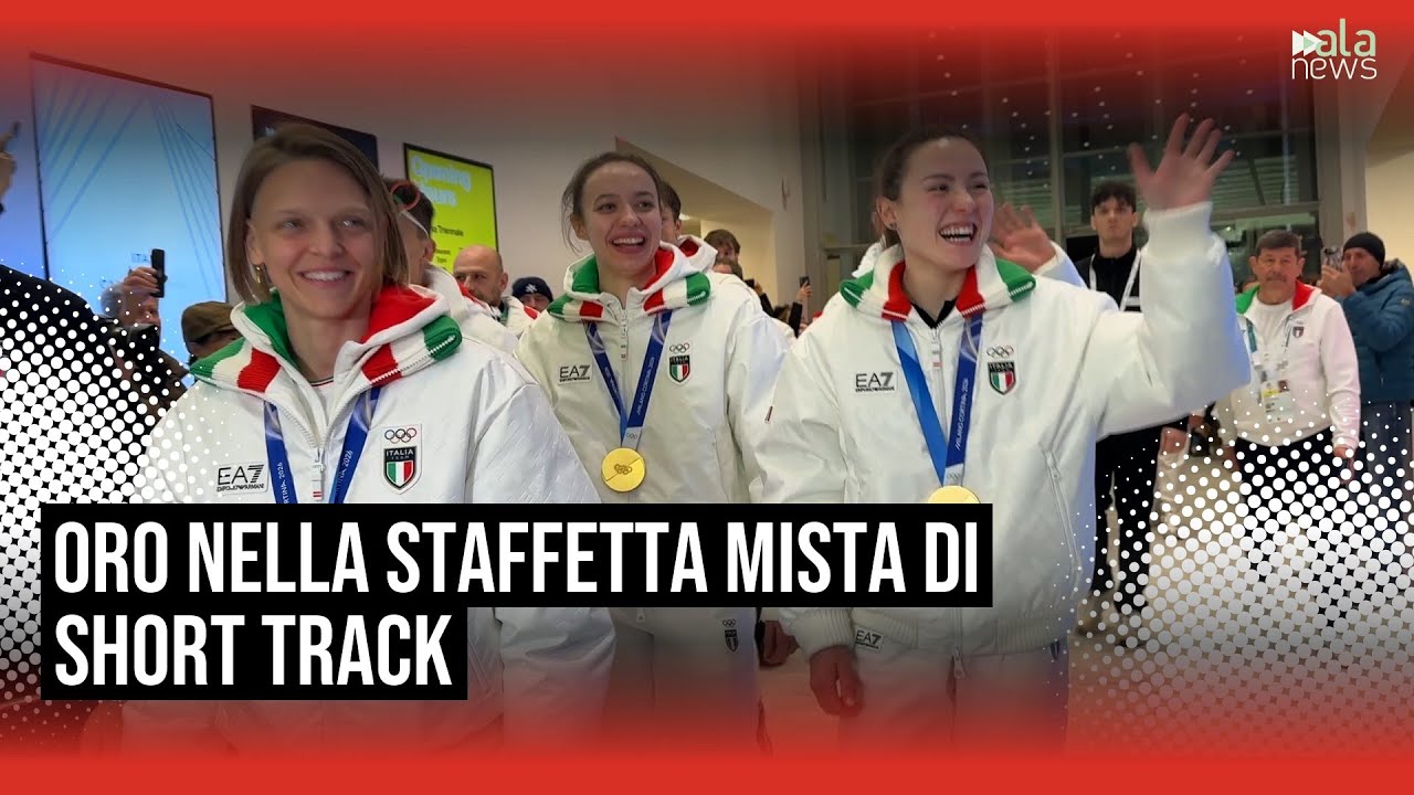 Milano Cortina, l'Italia vince l'oro nella staffetta mista di short ...