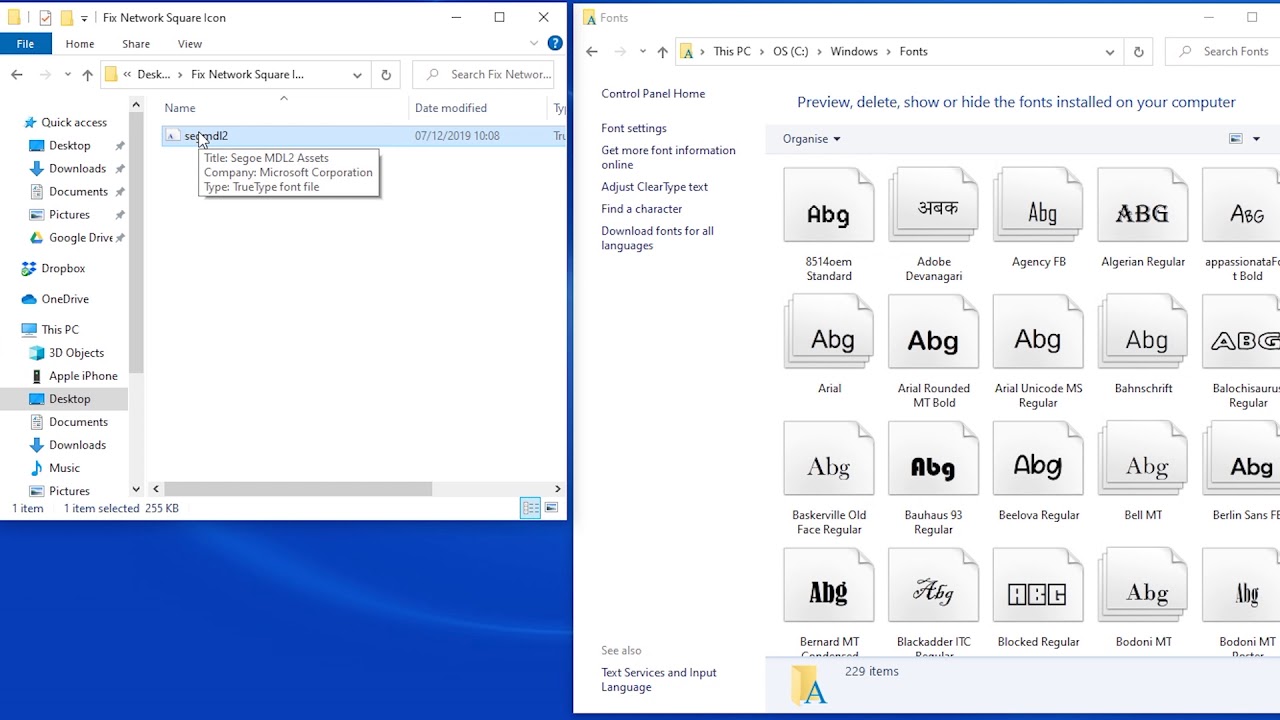 #howto Fix WiFi SSID square icon on Windows 10 - YouTube