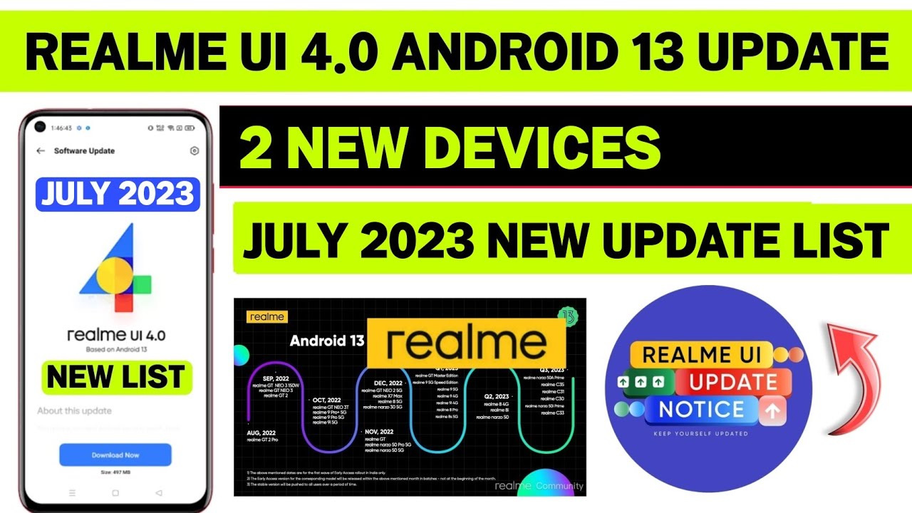 Realme July 2023 New Update List | Realme UI 4.0 New Update List ...