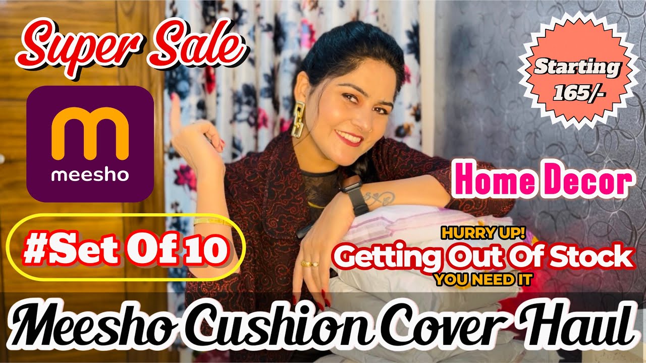 *Affordable* MEESHO Cushion Covers Haul | Meesho Cushion Cover ...