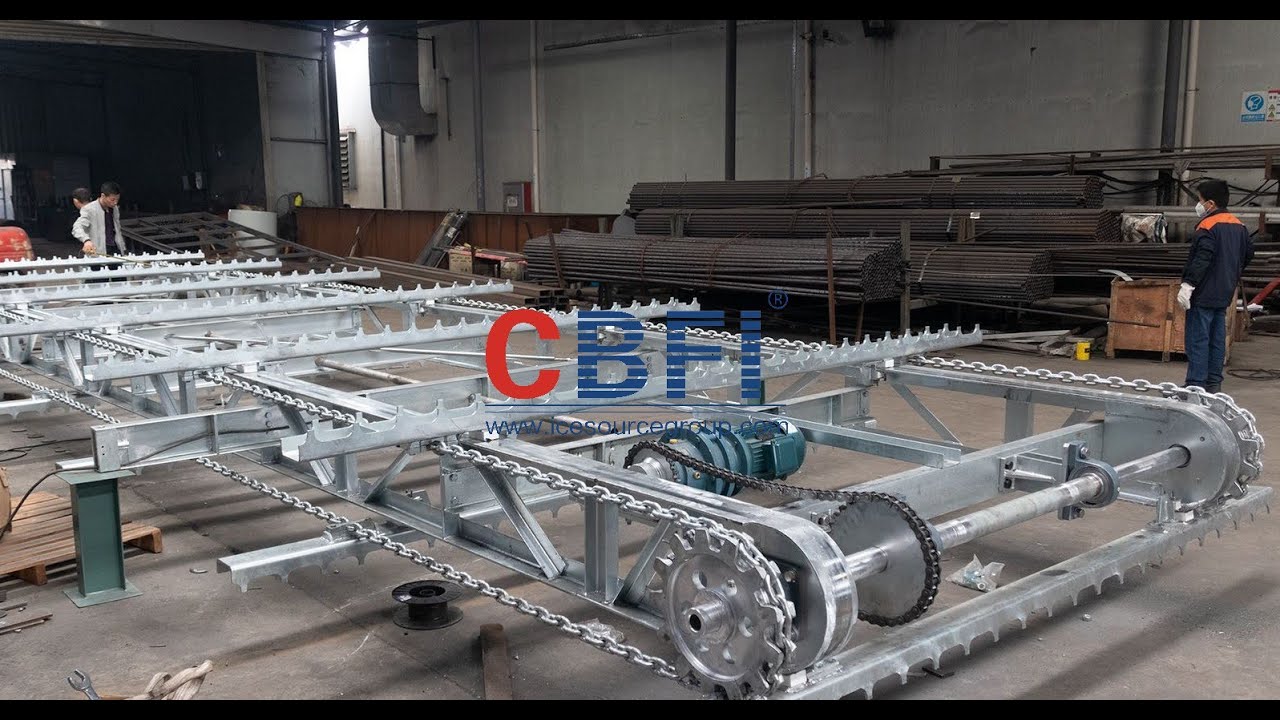 #CBFI flake ice/tube storage solution, ice rake system, raking system ...