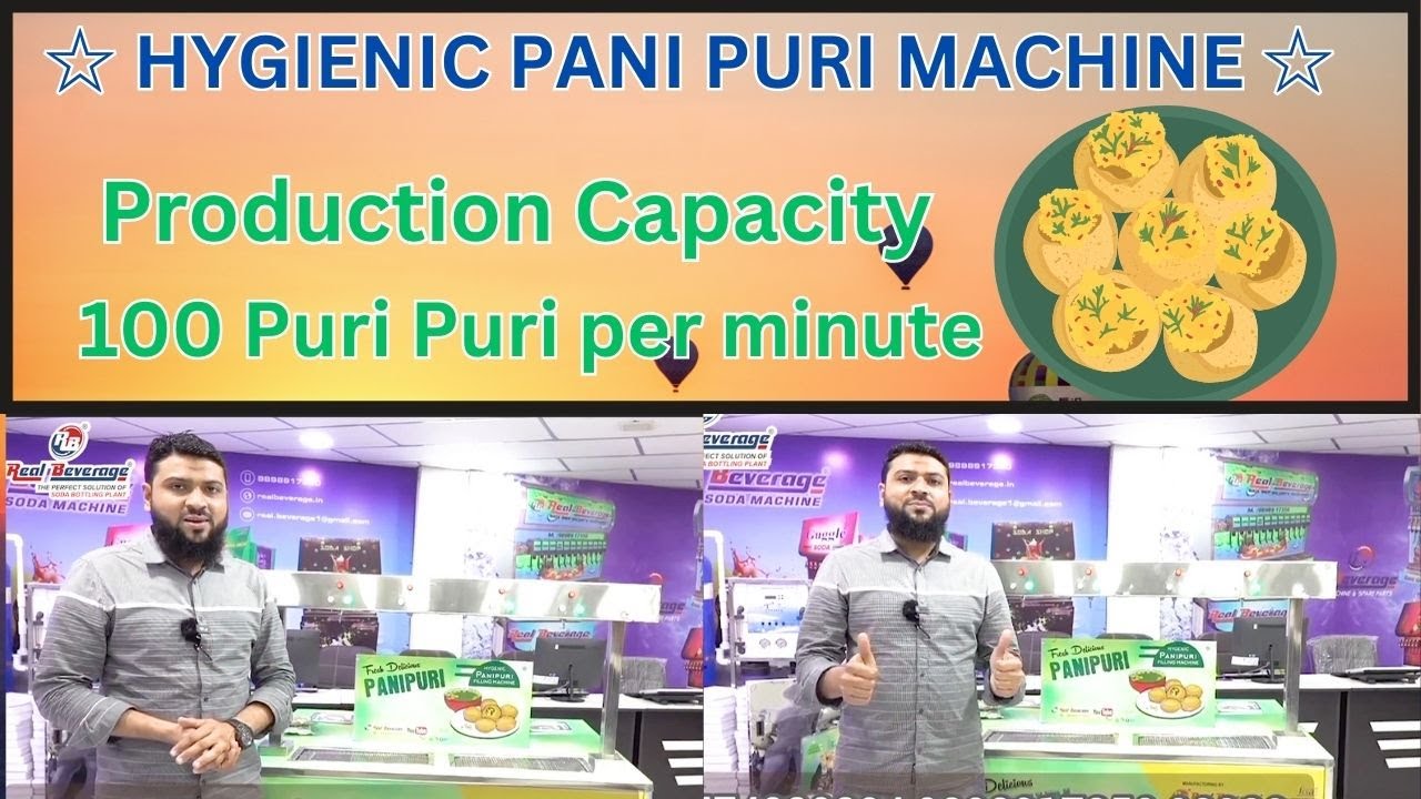 HYGIENIC PANI PURI MACHINE ☆ Production Capacity100 Puri Puri per ...