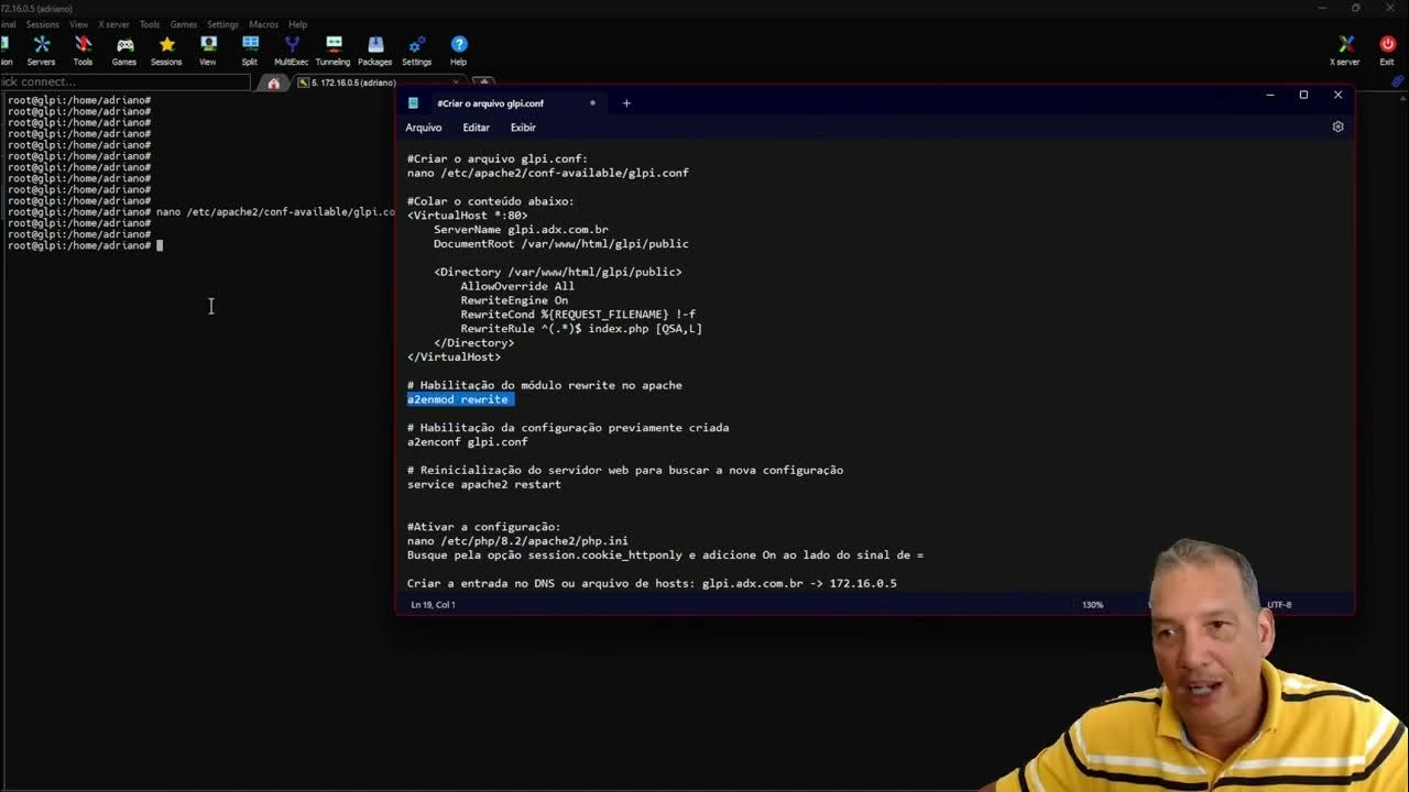 Resolvendo a mensagem " Web server root directory configuration is not safe" do GLPI. - YouTube
