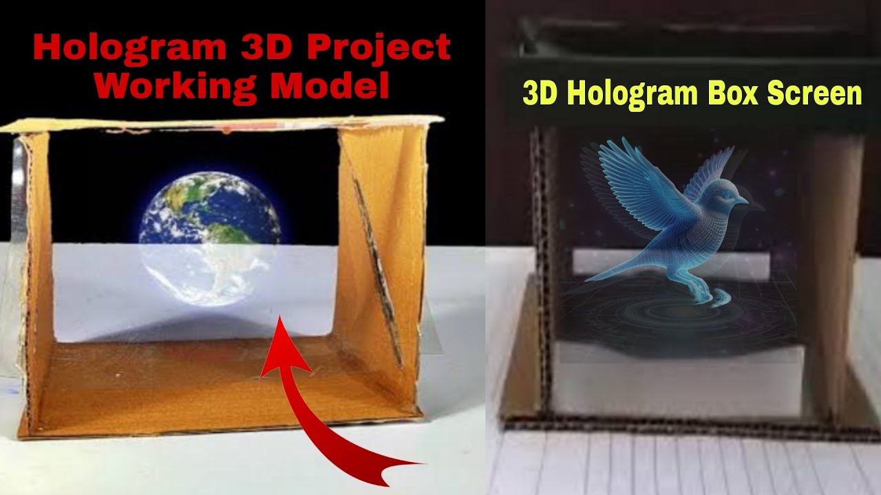 Making Hologram 3d Project Working Model #diy - YouTube