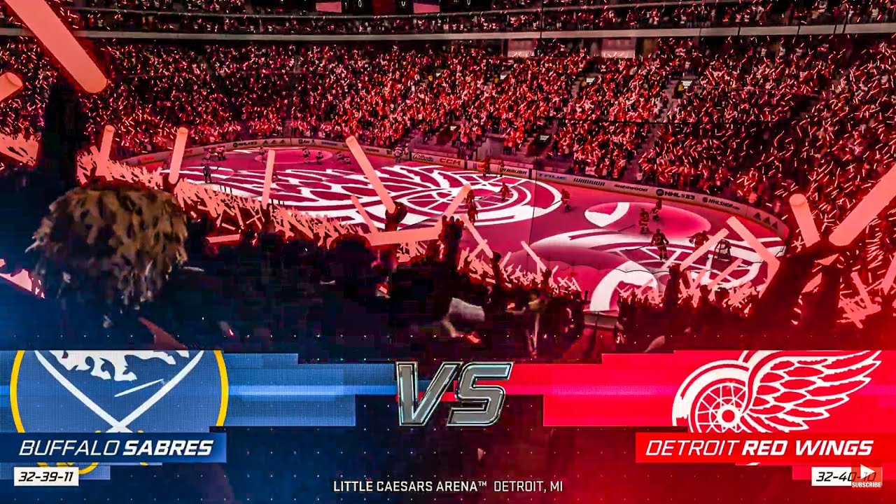 Buffalo Sabres vs Detroit Red Wings 11/30/2022 NHL 23 Gameplay - YouTube