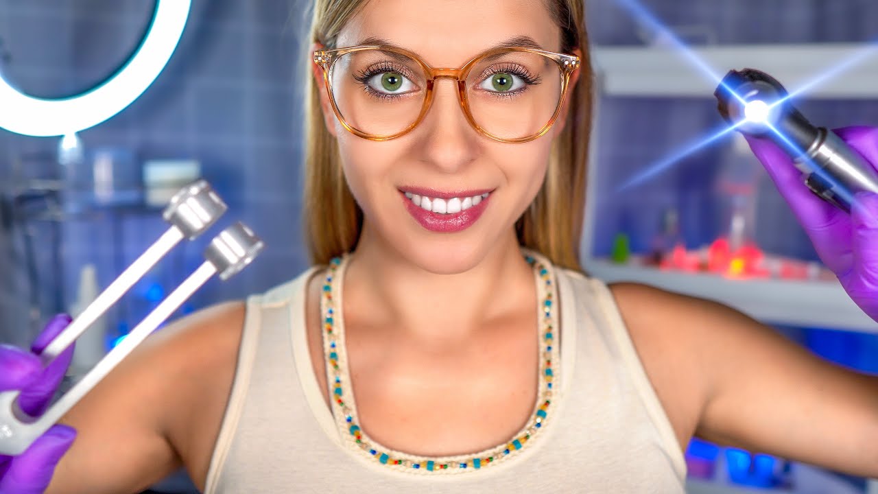 ASMR The Most Detailed Ear Cleaning RP, Hearing Test, Tuning Forks, Ear ...