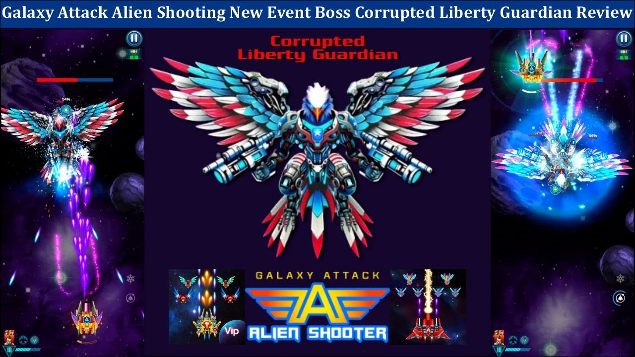 🚀 Galaxy Attack: Alien Shooting 🚀 New Boss Corrupted Liberty Guardian ...