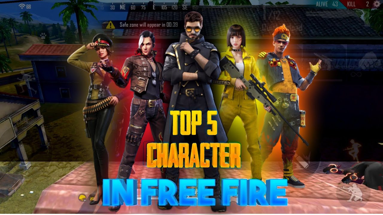 Top 5 character in free fire pro use in global push use character free ...