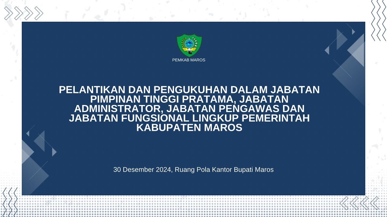 PELANTIKAN DAN PENGUKUHAN DALAM JPT - YouTube