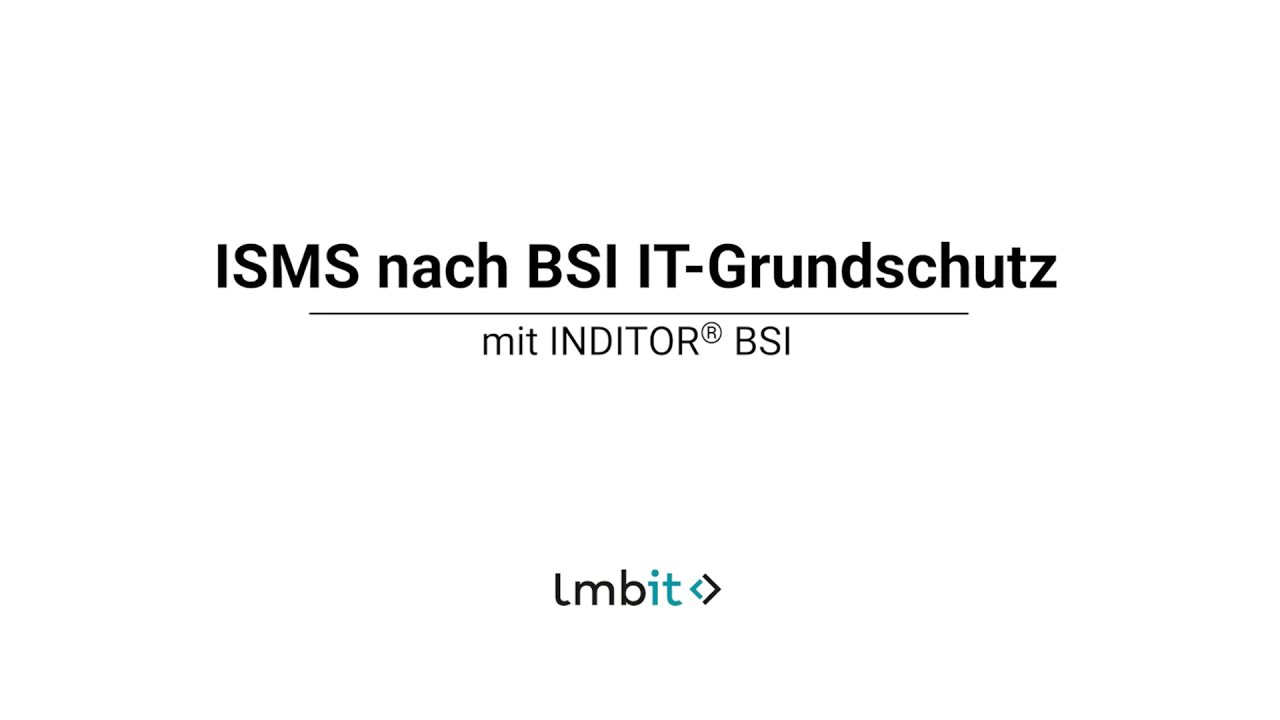 ISMS nach BSI IT-Grundschutz mit INDITOR® BSI - YouTube