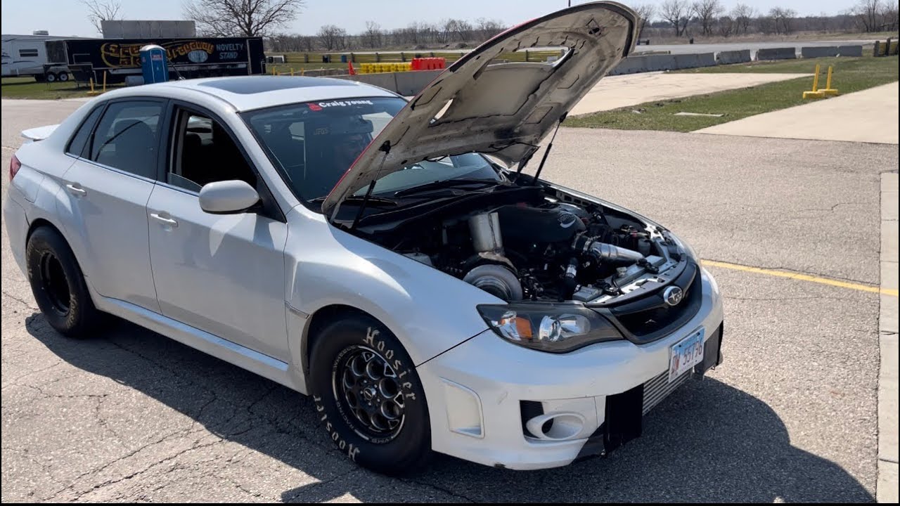 Big turbo Subaru wrx first track day of the season - YouTube