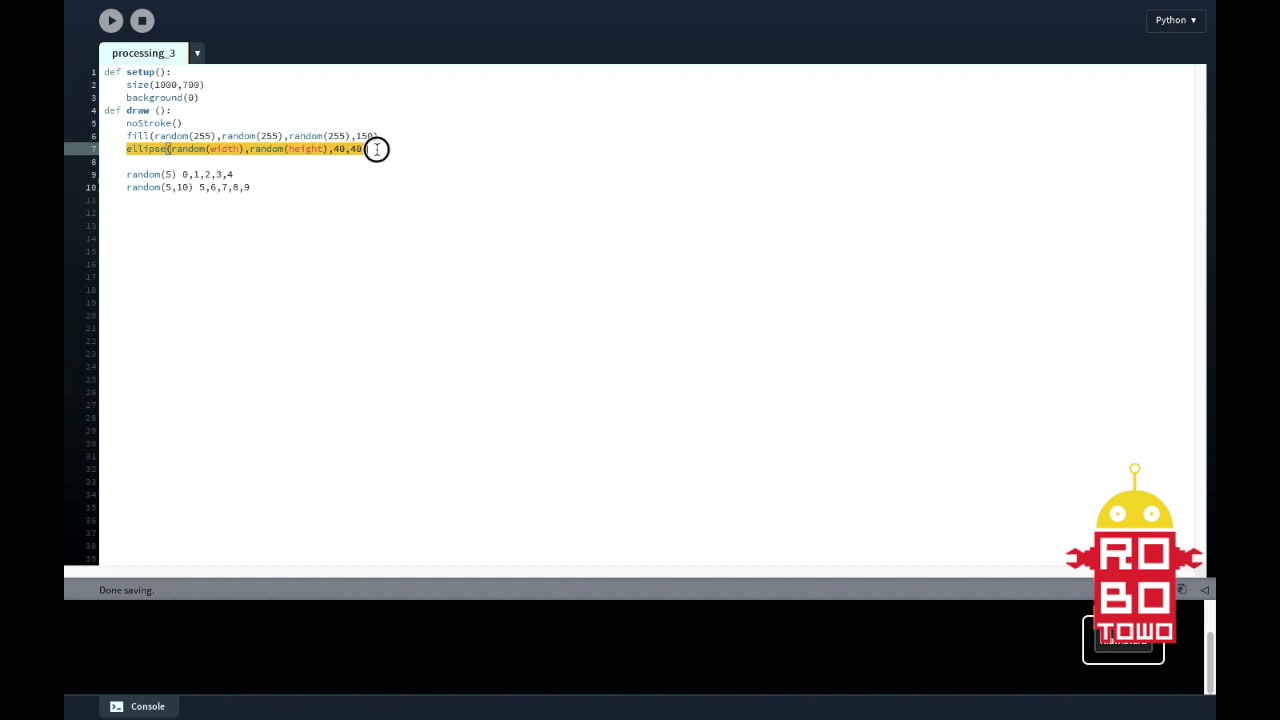 Programowanie w Python - Processing cz.3- losowanie - YouTube