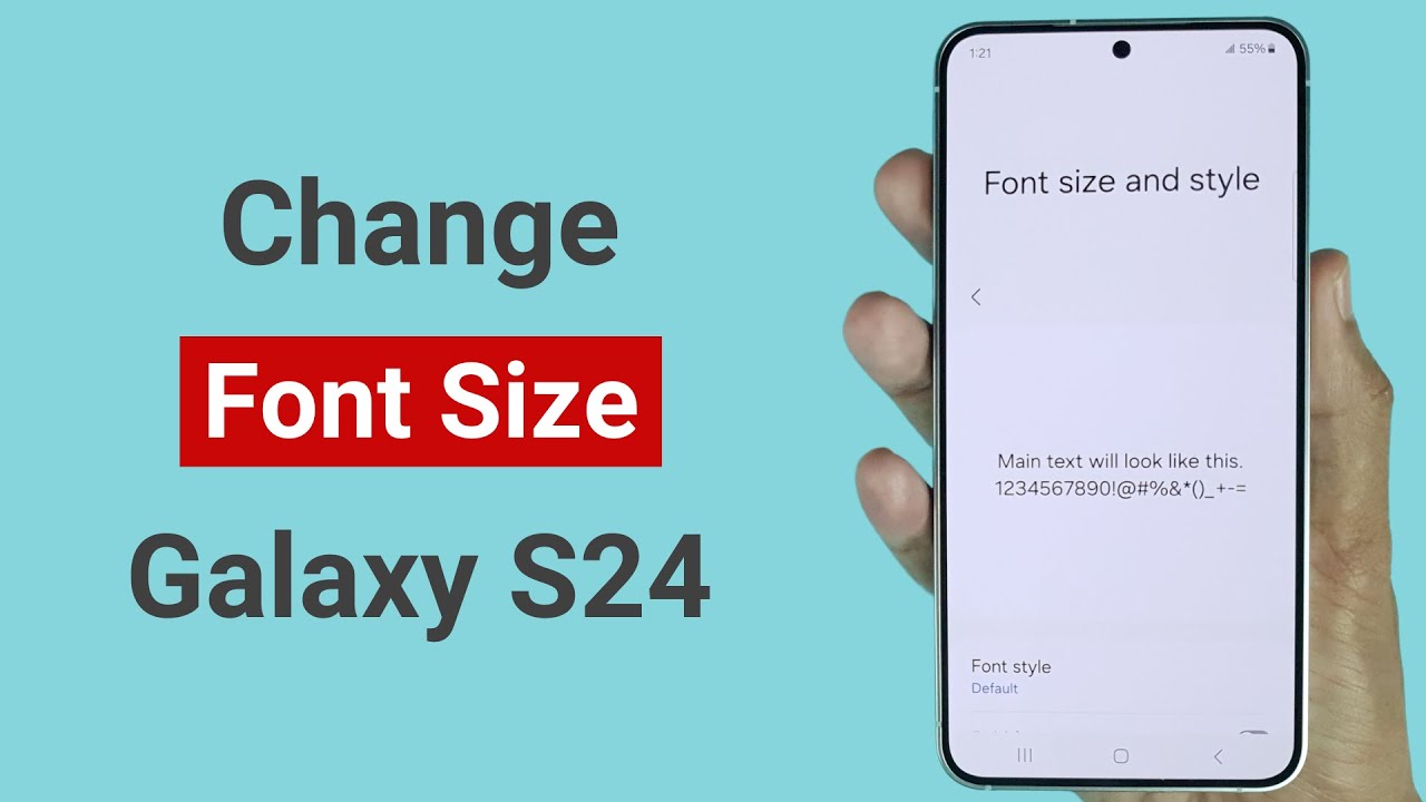 How to Change Font Size in Samsung Galaxy S24 - YouTube