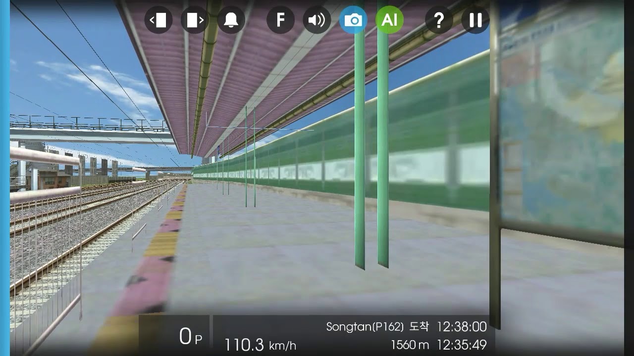 Hmmsim 1호선 천안행 송탄역 도착(가상) - YouTube