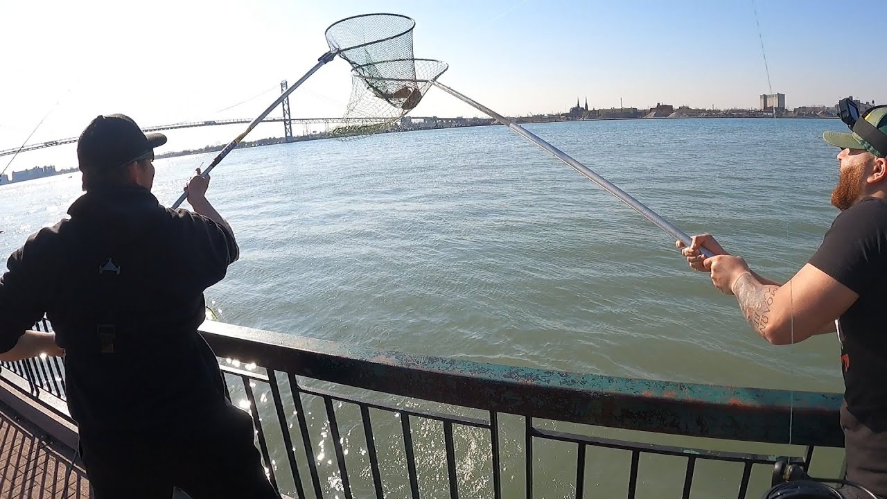 SHORE JIGGING FOR AGGRESSIVE SPRING WALLEYE 2023 - Detroit river ...