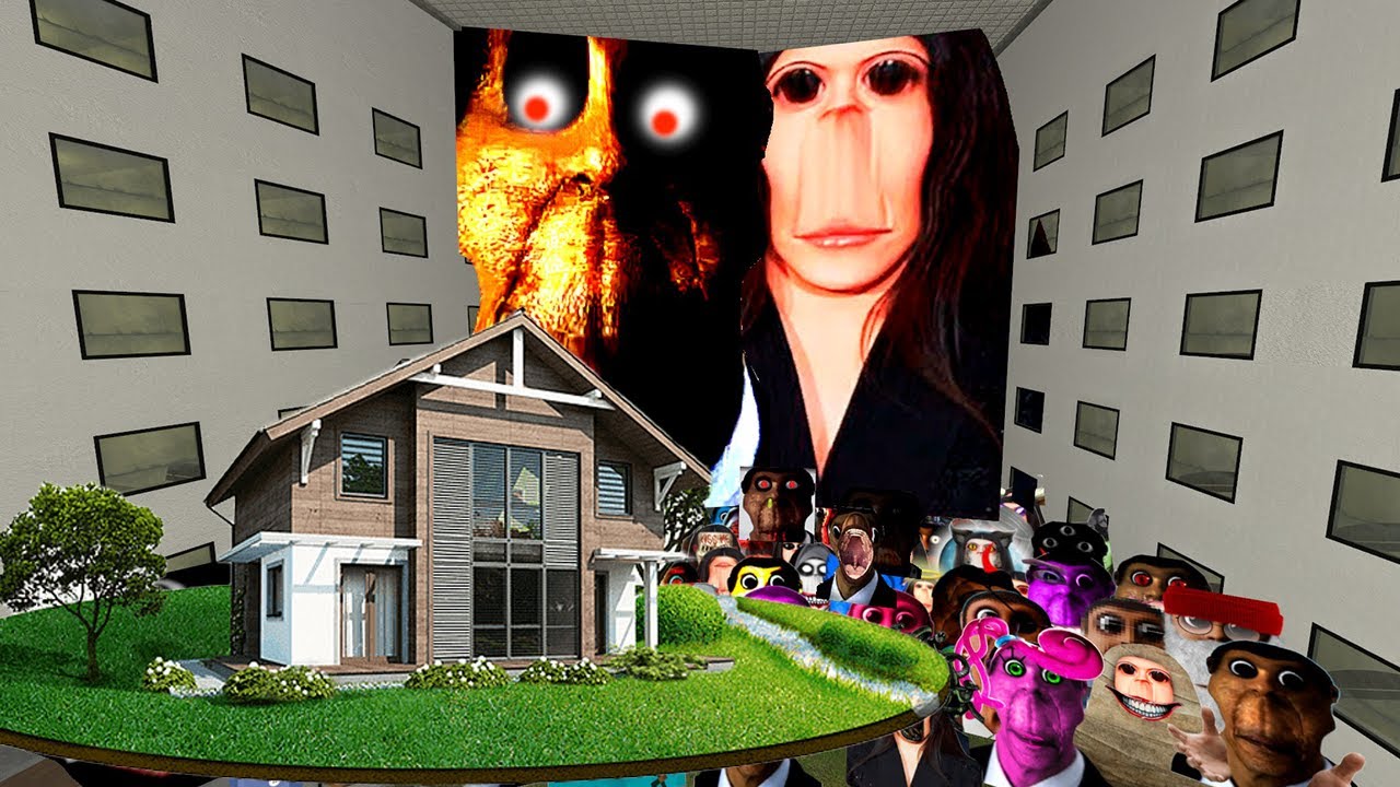 OBUNGA AND ROSALIA FAMILY VS HOUSES in Garry's Mod!!! - YouTube