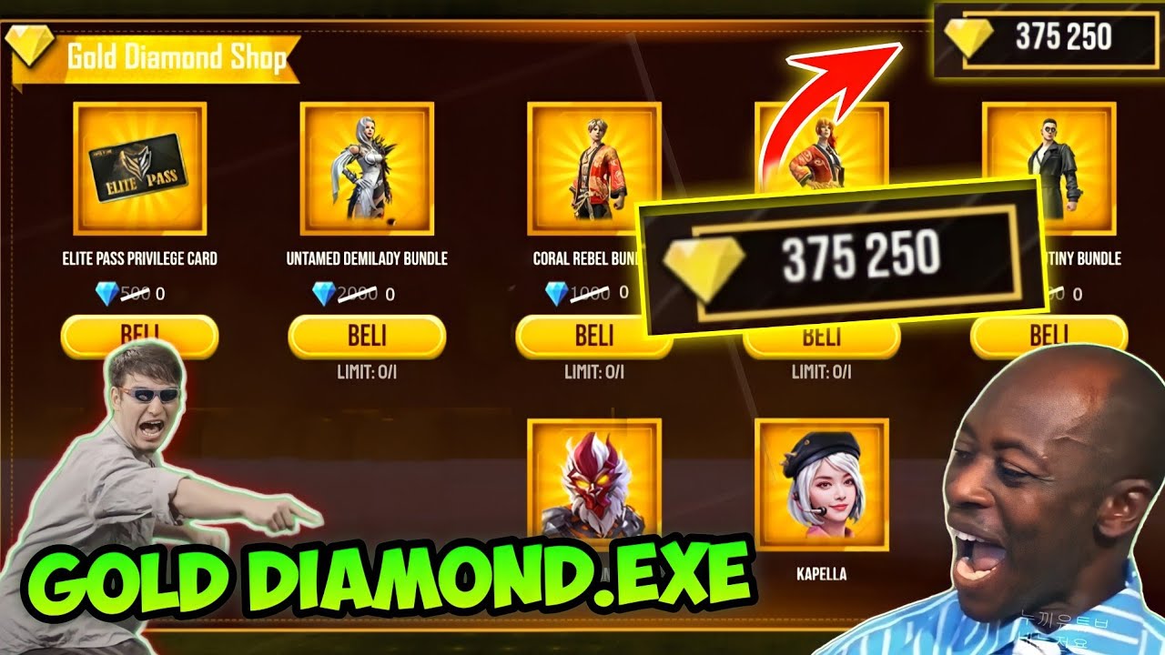 FREE FIRE.EXE - GOLD DIAMONDS.EXE (ff exe) - YouTube