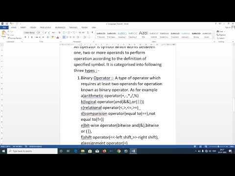 Operator definition in c - language - YouTube