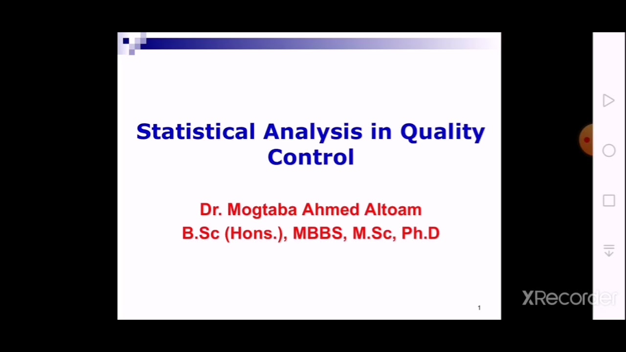 Statistical Analysis in Quality Control - YouTube