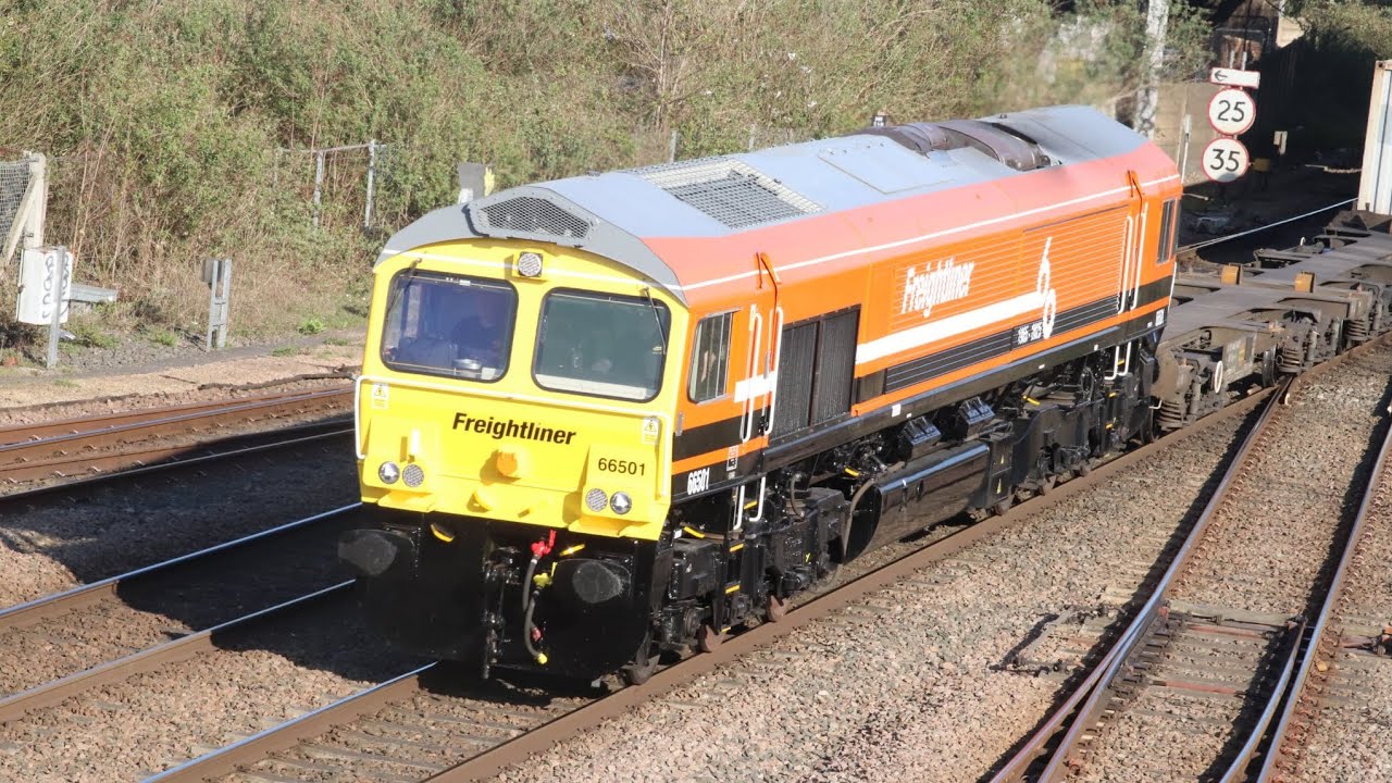 Freightliner 66501 seen at Peterborough and Lincoln by ...