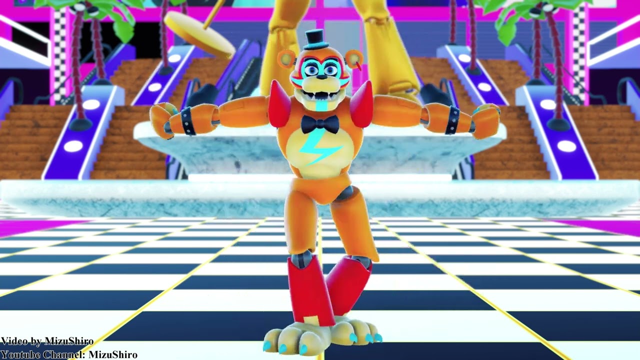 【MMD FNAF】Fright Funk (Glamrock Freddy) 【60fps】 - YouTube