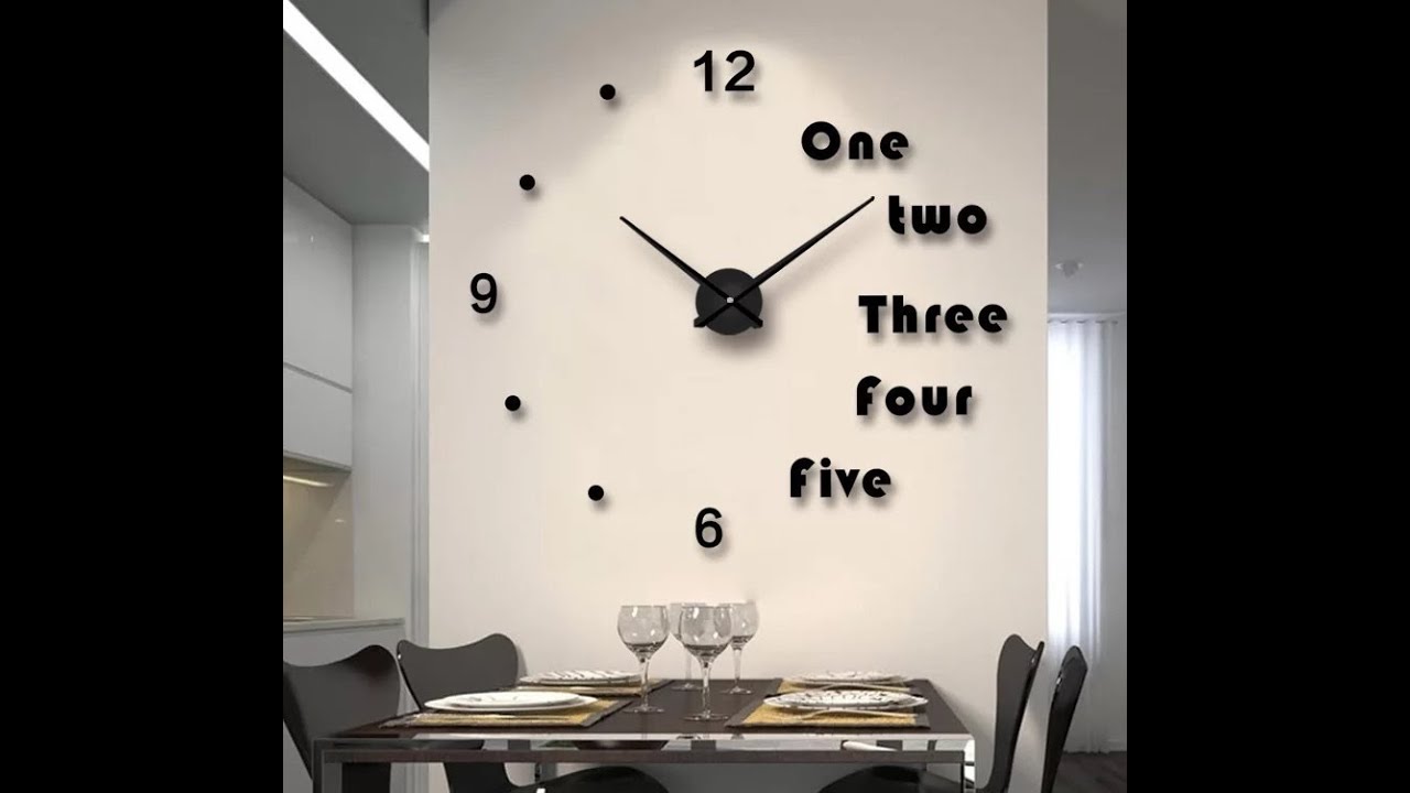Quartz Type Children DIY Wall Clock Modern Design 3D EVA Sticker ...