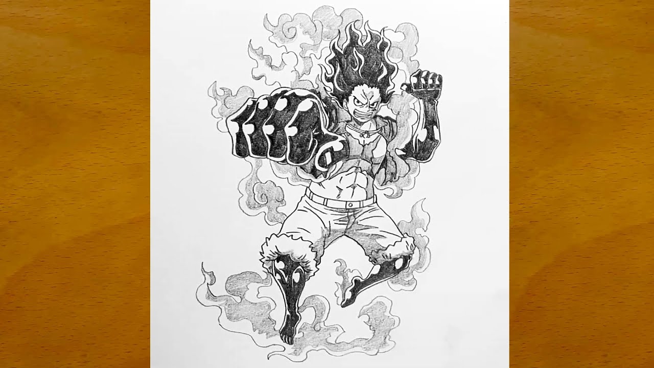How to Draw Luffy Gear 4 Step by Step || One Piece Drawing || Easy ...