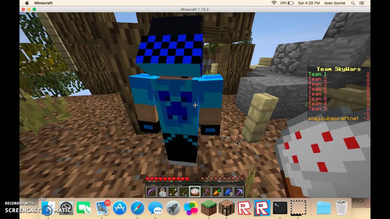 -=Skywars=- FULL DIAMOND GEAR ENCH - YouTube