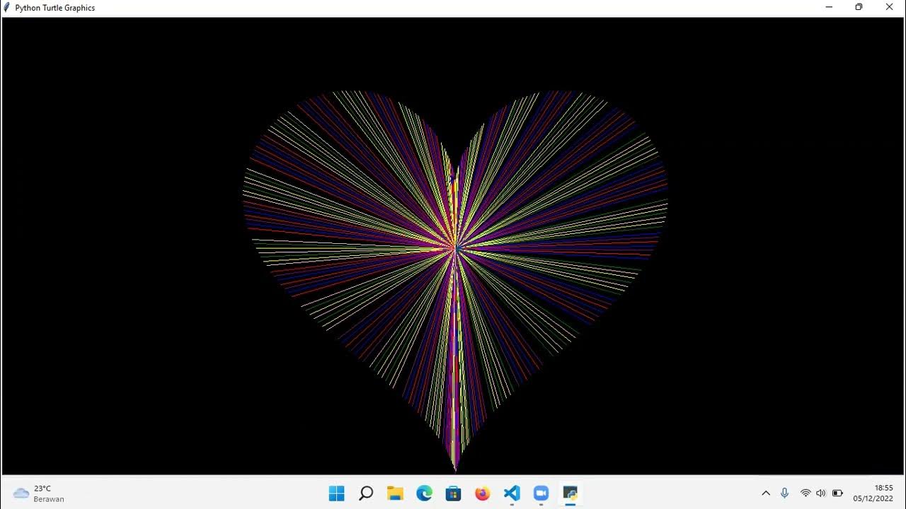 python turtle-Love / amazing design python turtle graphics / making love using python turtle ...