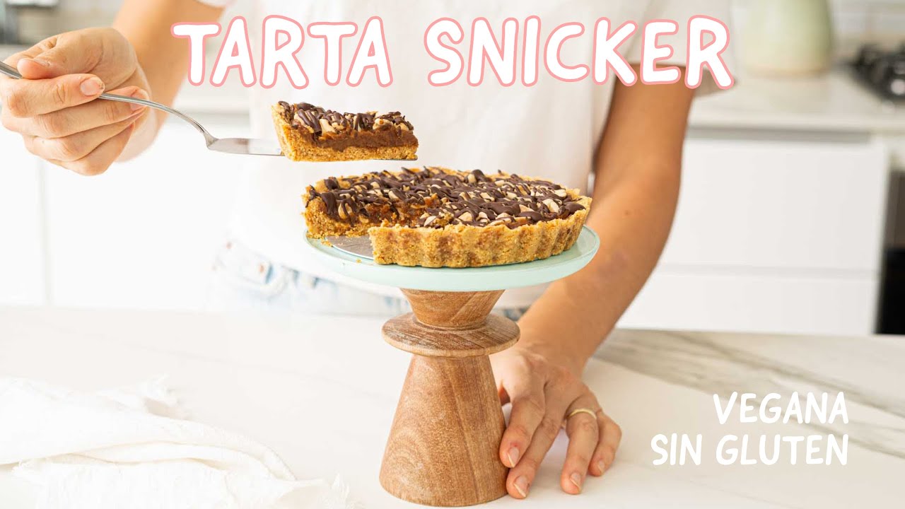 TARTA SNICKER - VEGANA, SIN GLUTEN, SIN AZÚCAR - YouTube