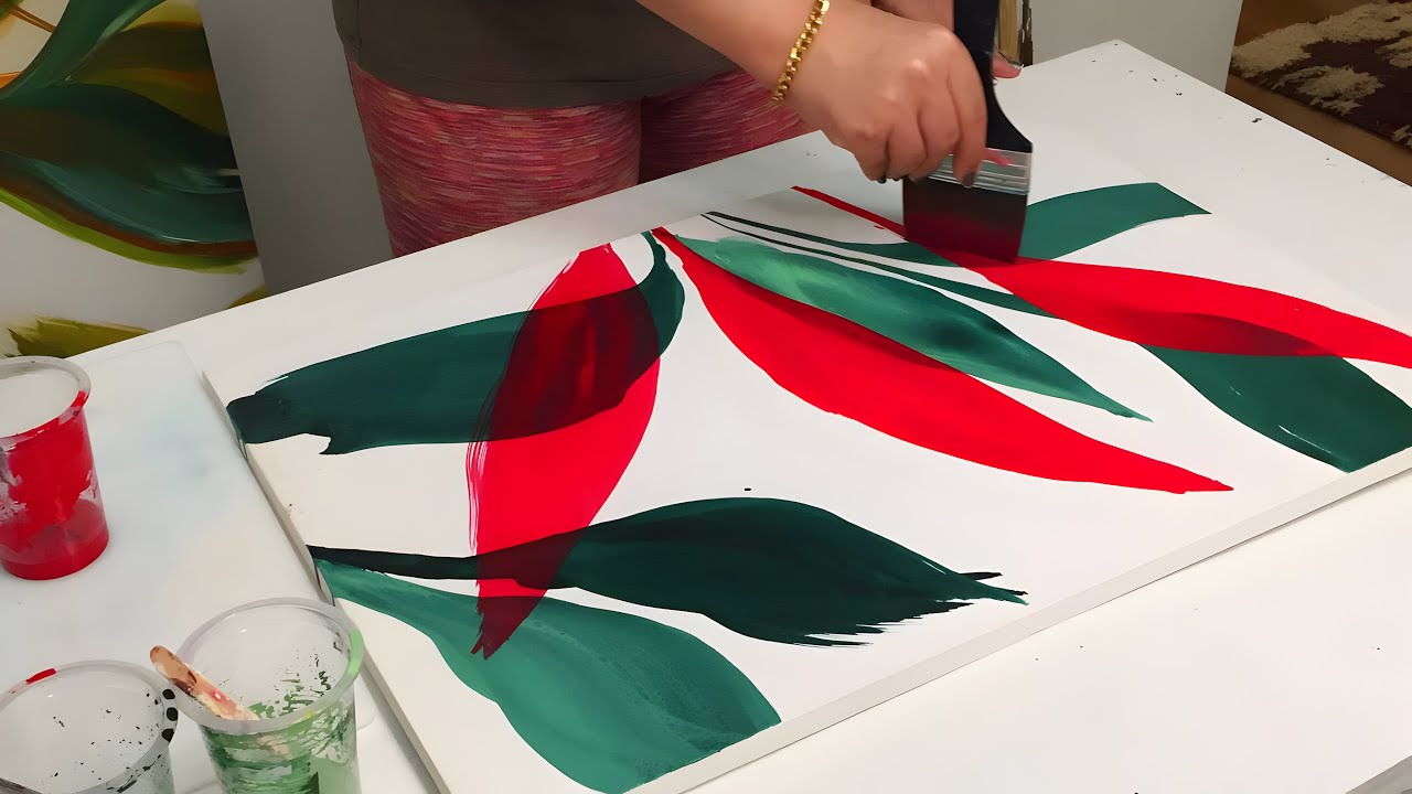 I USED RED ...and GREEN! / Energizing Acrylic Painting with ...