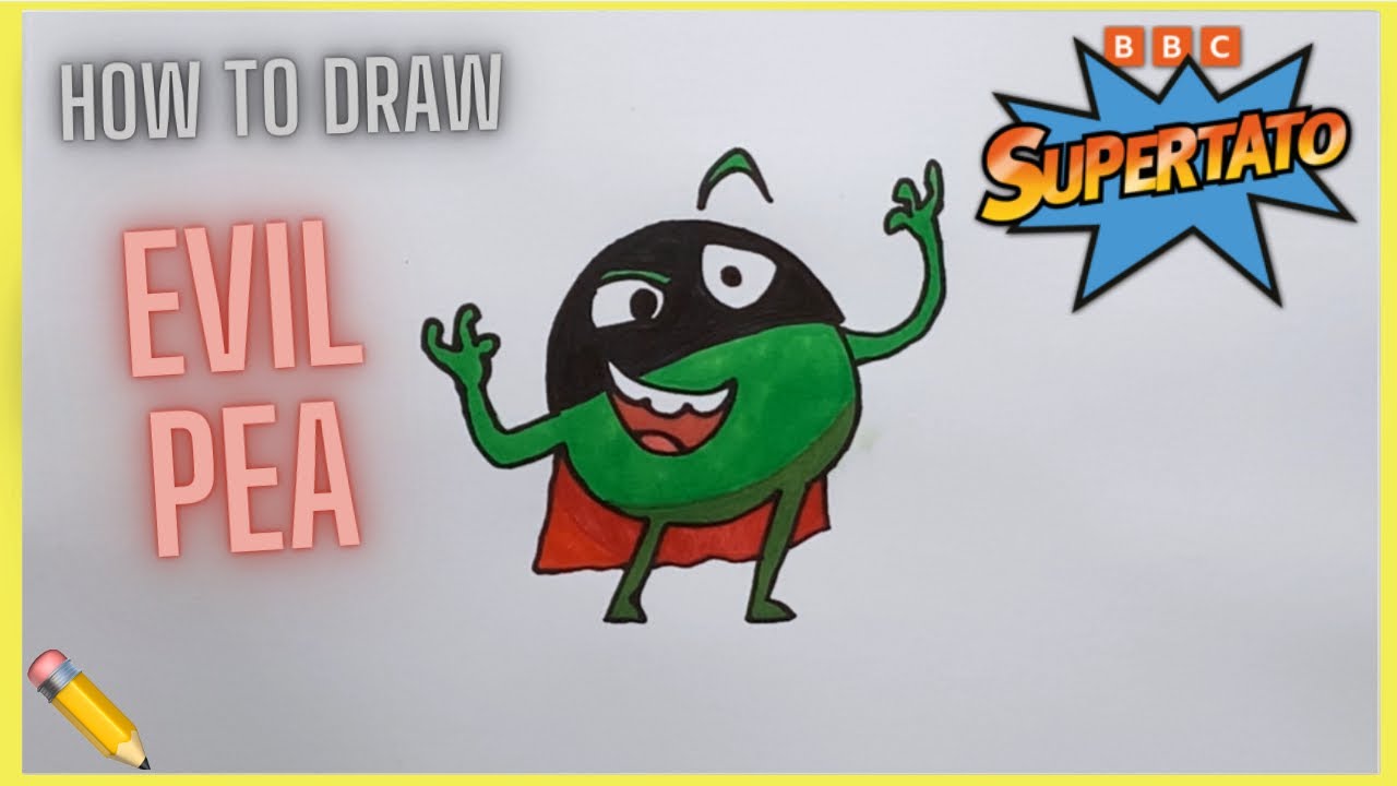 How to draw Evil Pea ️ Super Tato - YouTube
