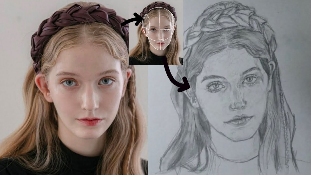 quick and easy face drawing techniques for beginners - YouTube