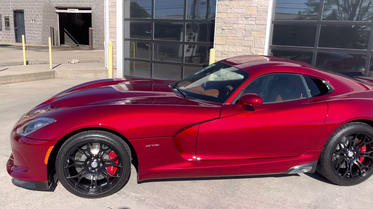 2013 Dodge Viper Stryker Red Idle and Walk Around - YouTube