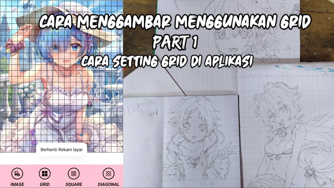 Full penjelasan Tutorial cara menggambar grid part 1 (cara setting grid ...