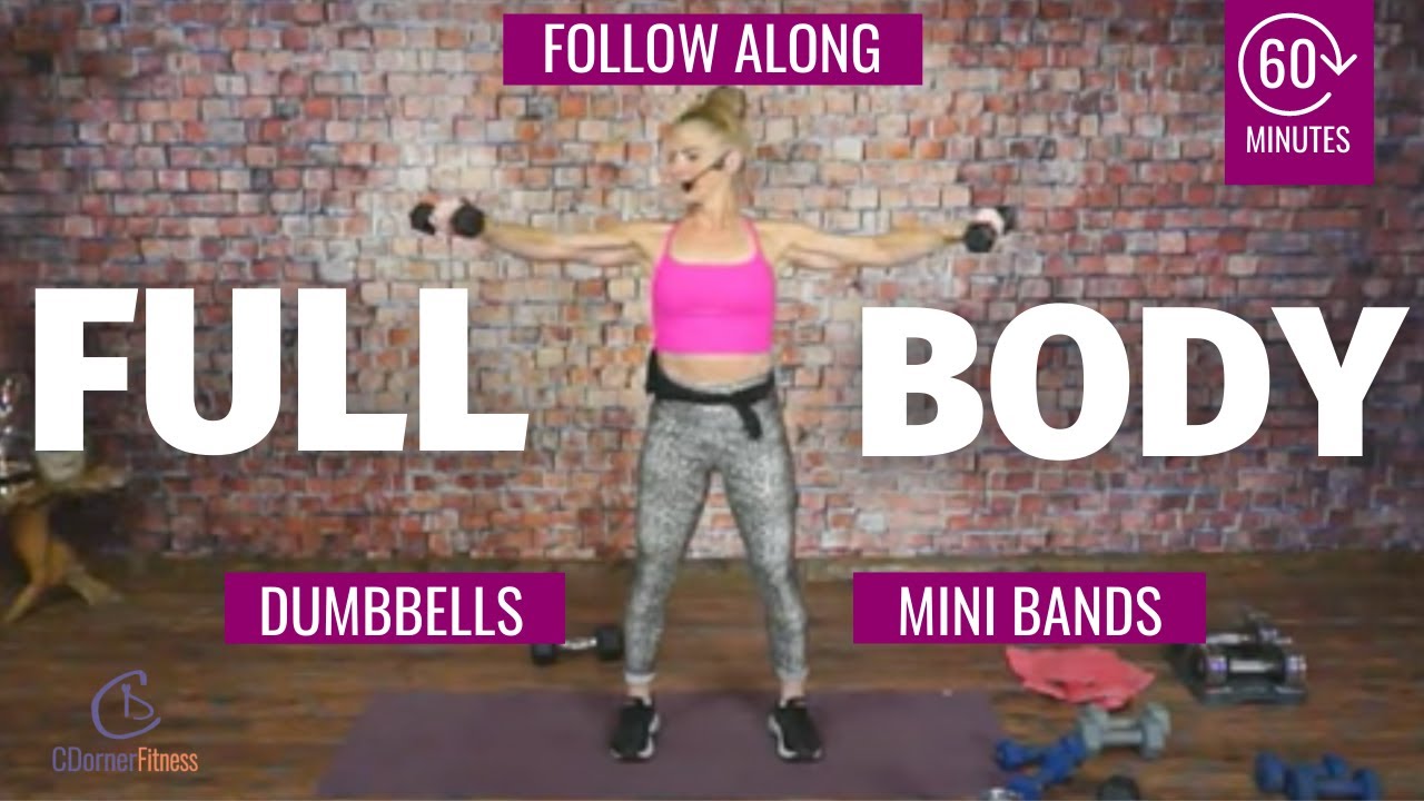 FULL BODY WORKOUT with Dumbbells and Mini Bands - YouTube