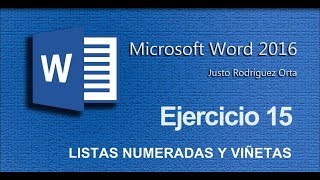 Word Básico - Ejercicio 15 - Listas numeradas. Viñetas. | Doovi