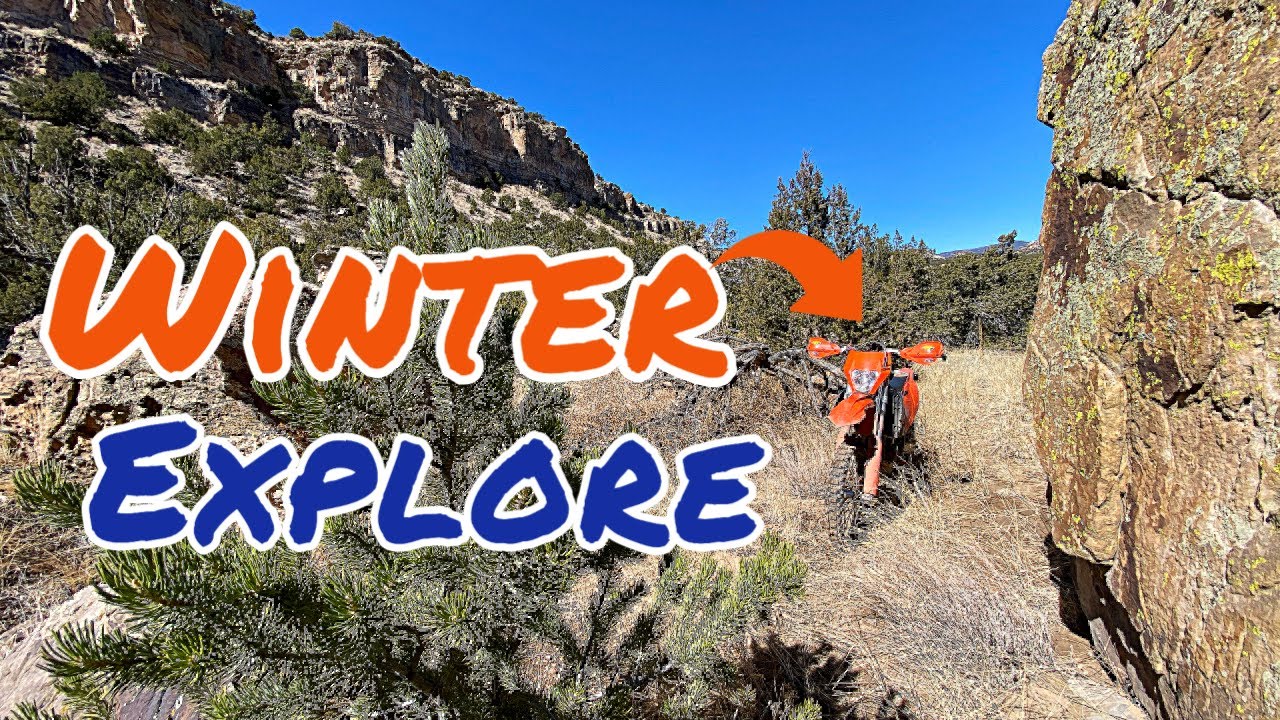 Exploring a small Colorado dirt bike single track, winter motorcycle ...
