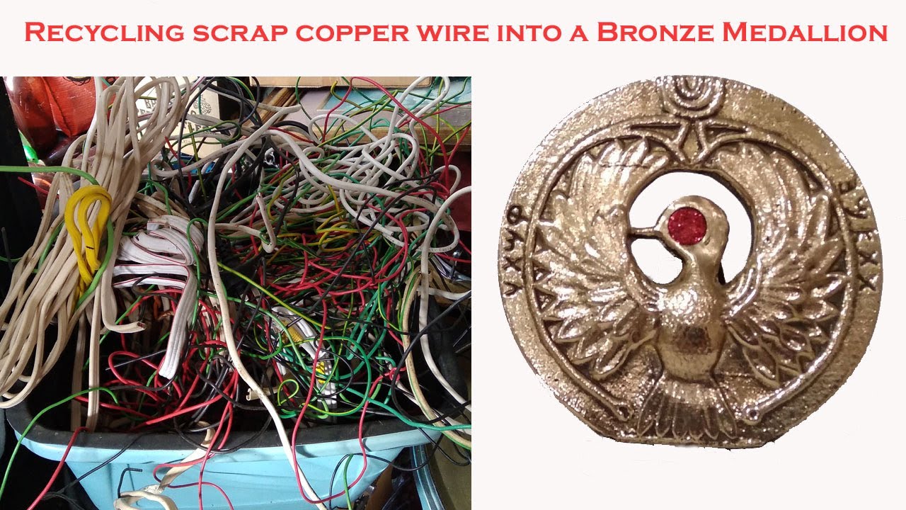 Turning some scrap copper wire into a bronze medallion (The Staff of Ra ...